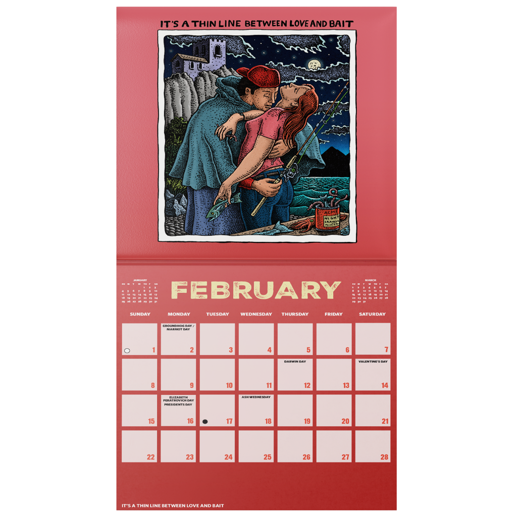 Alaska Litho Ray Troll 2026 Wall Calendar - Alaska Litho